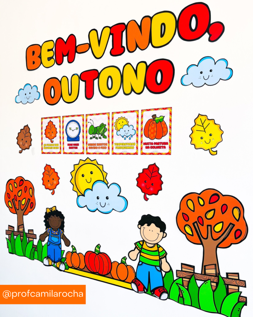 PAINEL DECORATIVO OUTONO - Professora Camila Rocha