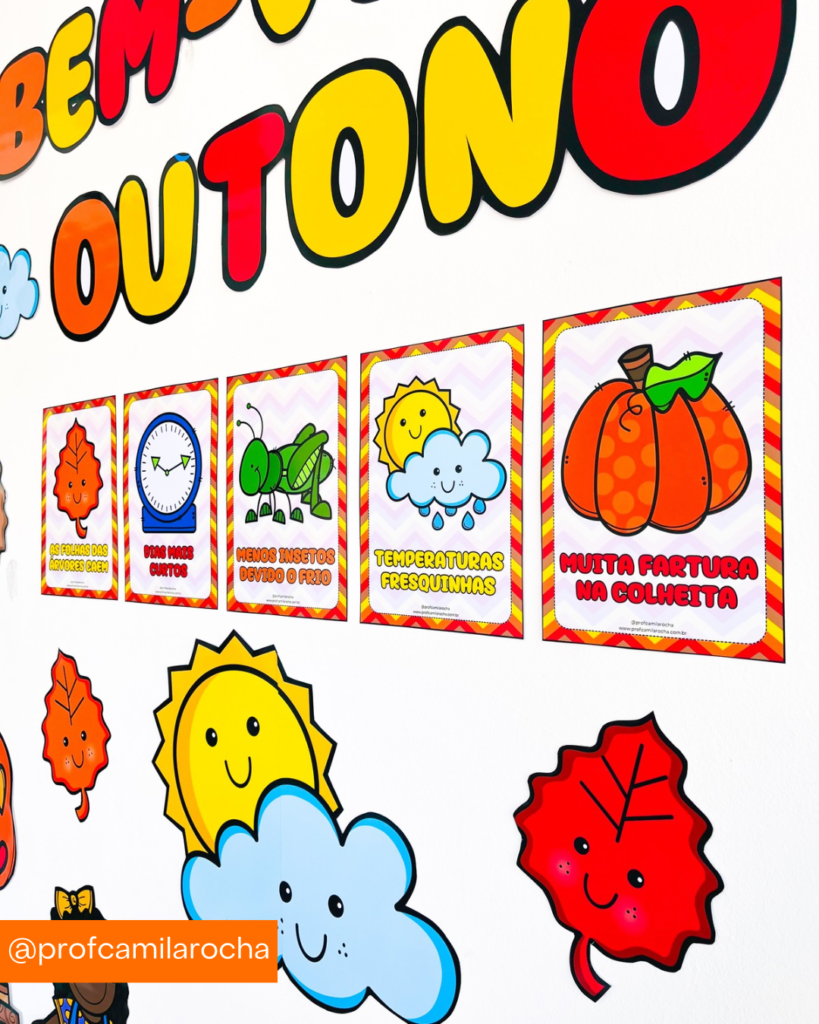 PAINEL DECORATIVO OUTONO - Professora Camila Rocha